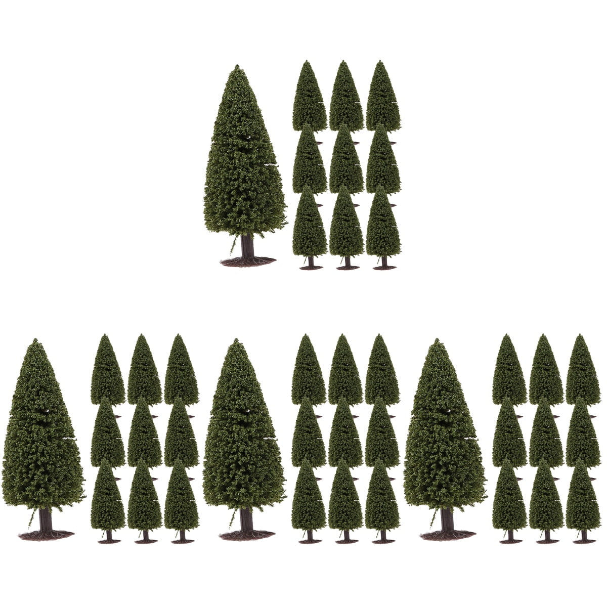 40 pcs Miniature Pine Trees Model Green Scenery Landscape Based Cedar ...