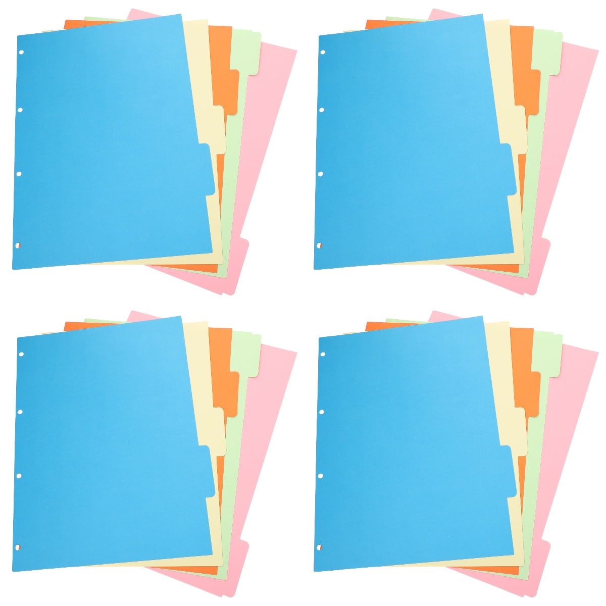 40 pcs Office Binder Page Divider A4 Binder Divider Colored Page Marker ...