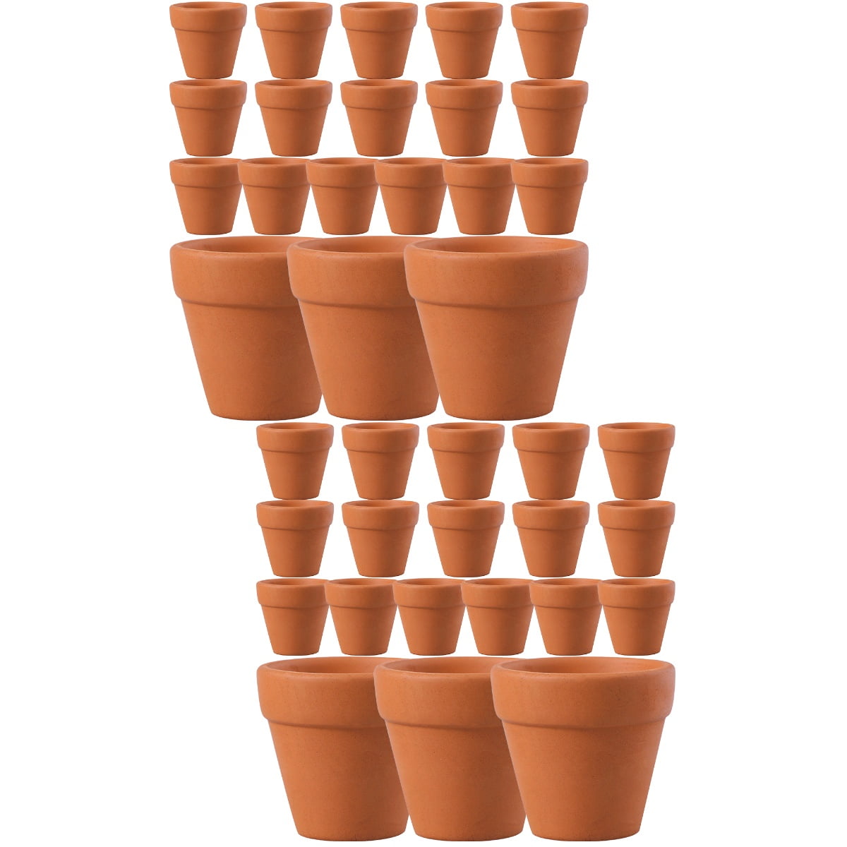 40 pcs Small Red Ceramic Flower Pot Terracotta Pot Clay Ceramic Pottery ...