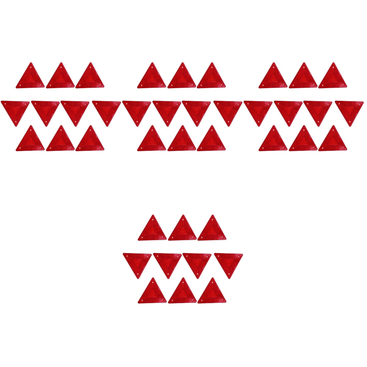 YSNOOWE Plastic Reflector For Car Red Triangle Warning Sign 40Set 5.9x5 ...