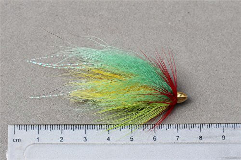 40 pcs/lot 2" Weighted Cone Head Tube Fly 5 Colors Assorted Streamer ...