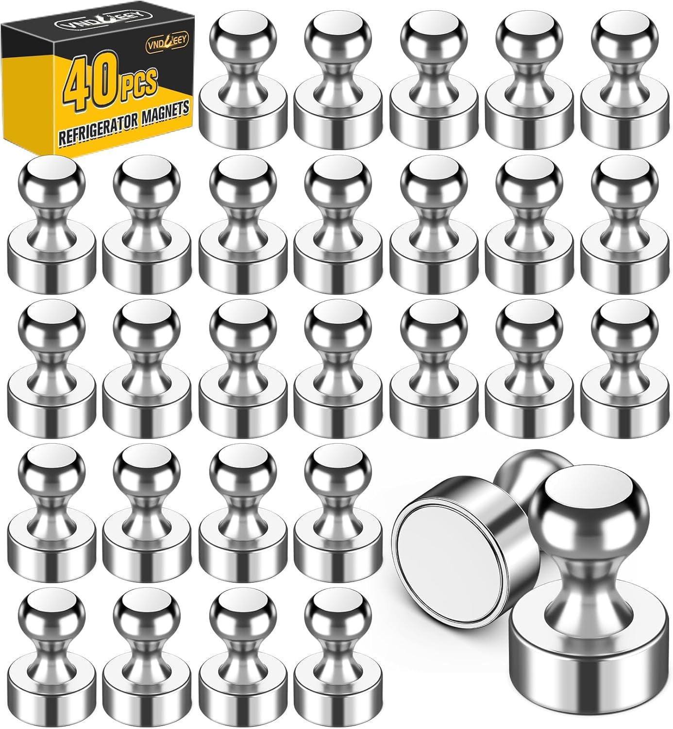 **40 pcs refrigerator magnets, rose gold strong magnets for whiteboard ...