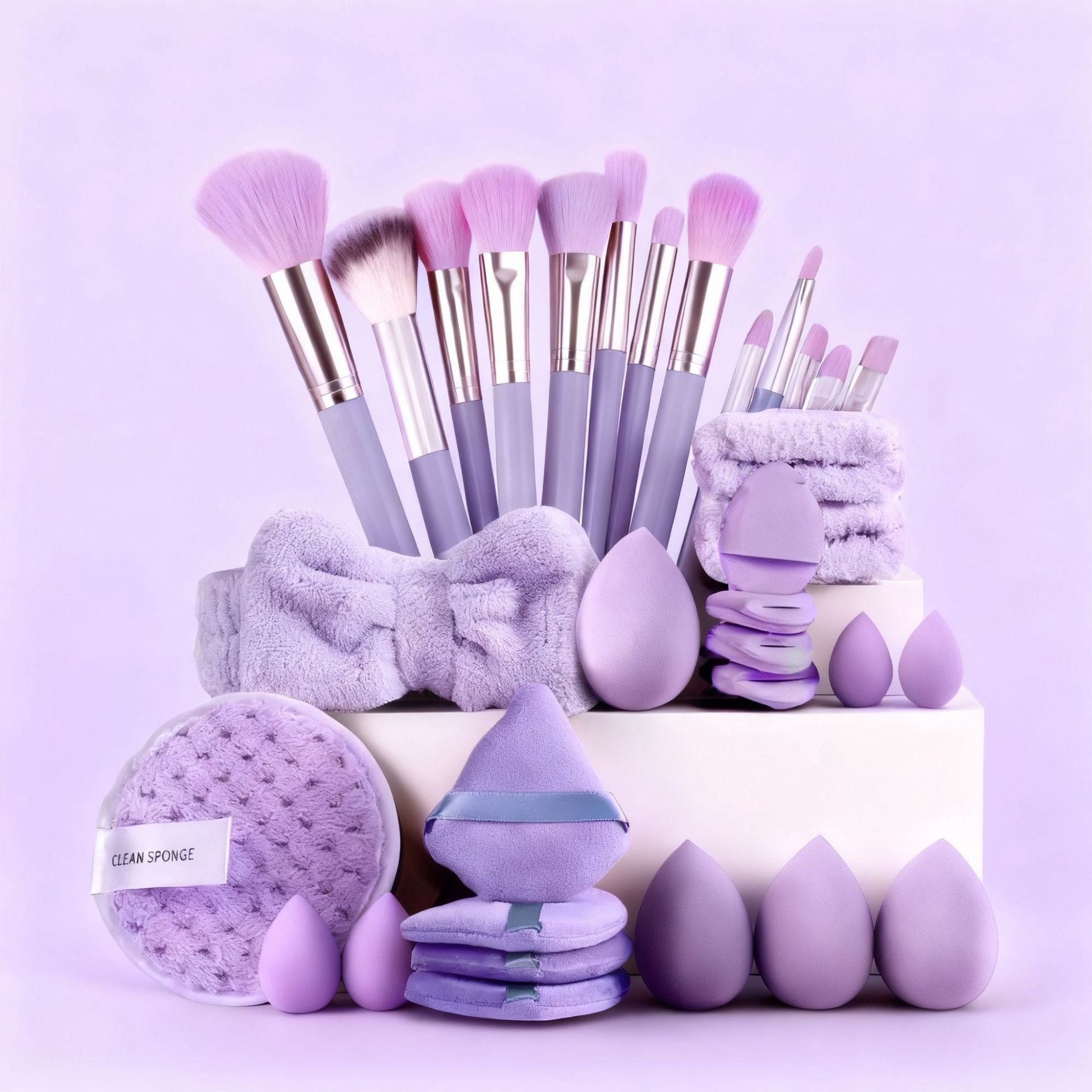 40-piece beauty tool set, complete makeup tools, beauty sponge, facial ...