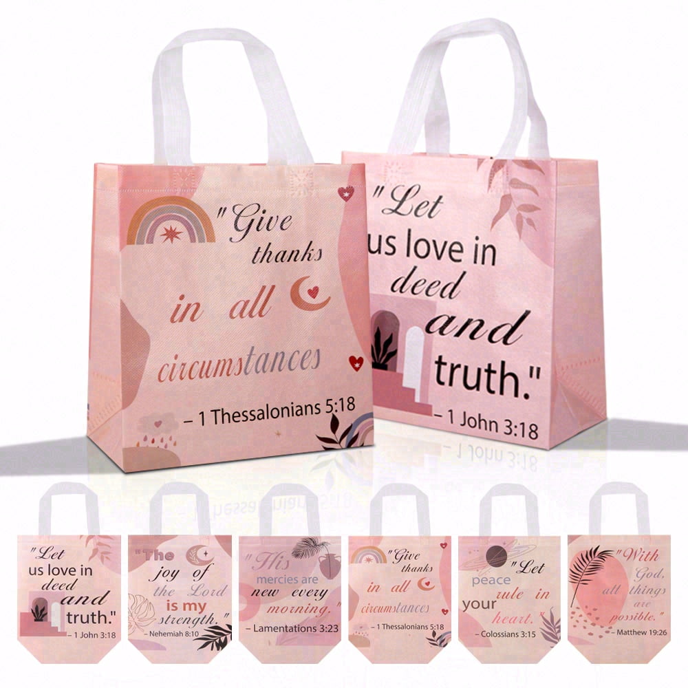 40-piece bohemian-style Christian gift bags with handles featuring ...