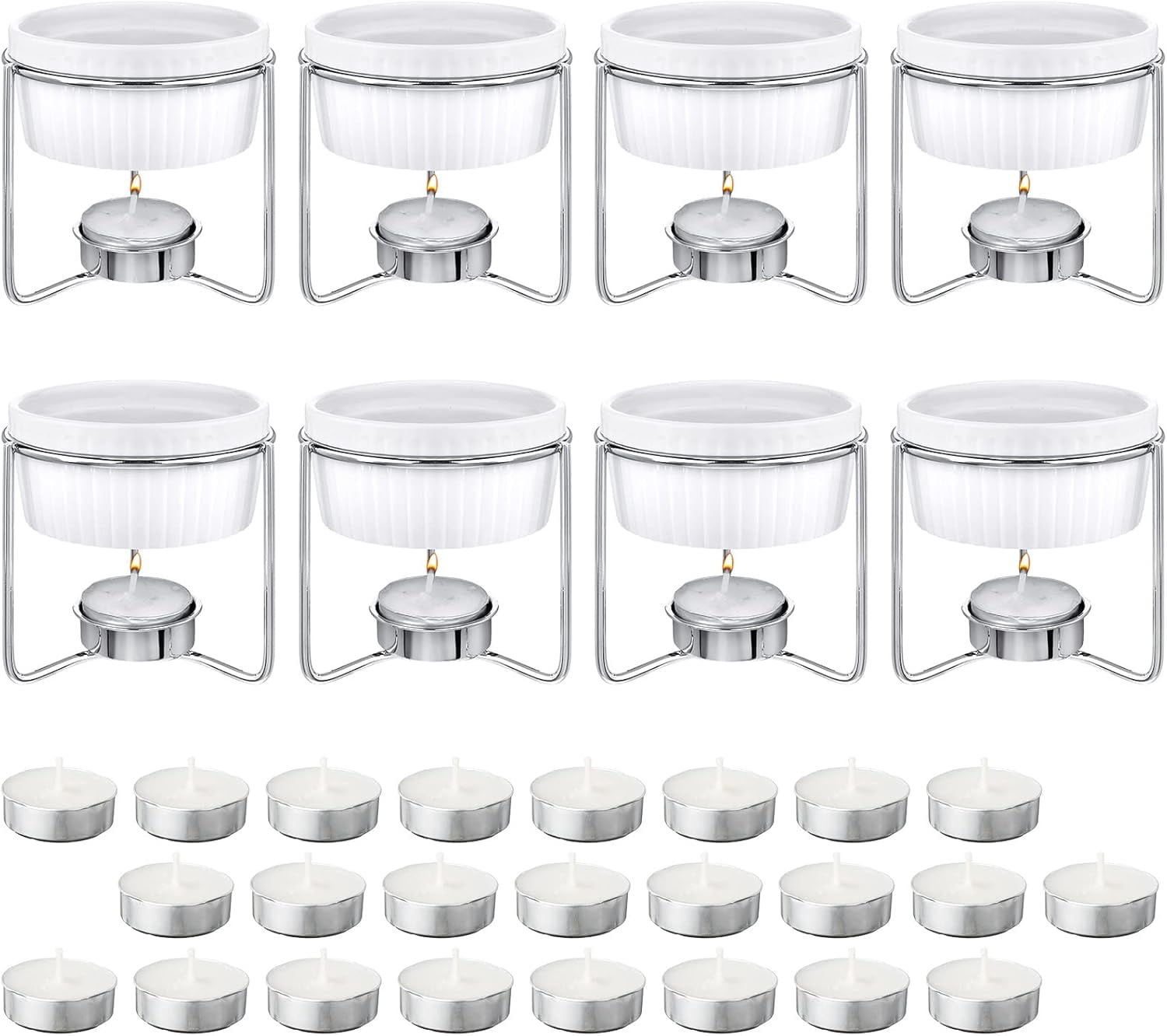 40 piece ceramic butter heater set, including butter heater, melter and ...