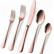 Colorful Silverware Set, 24-Piece Stainless Steel Rainbow Flatware Set ...