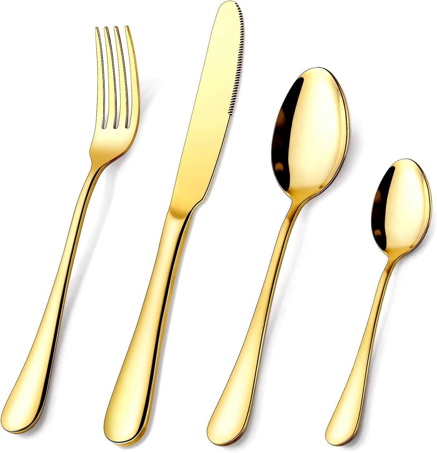 40 piece stainless steel cutlery set, mirror polished cutlery for home ...