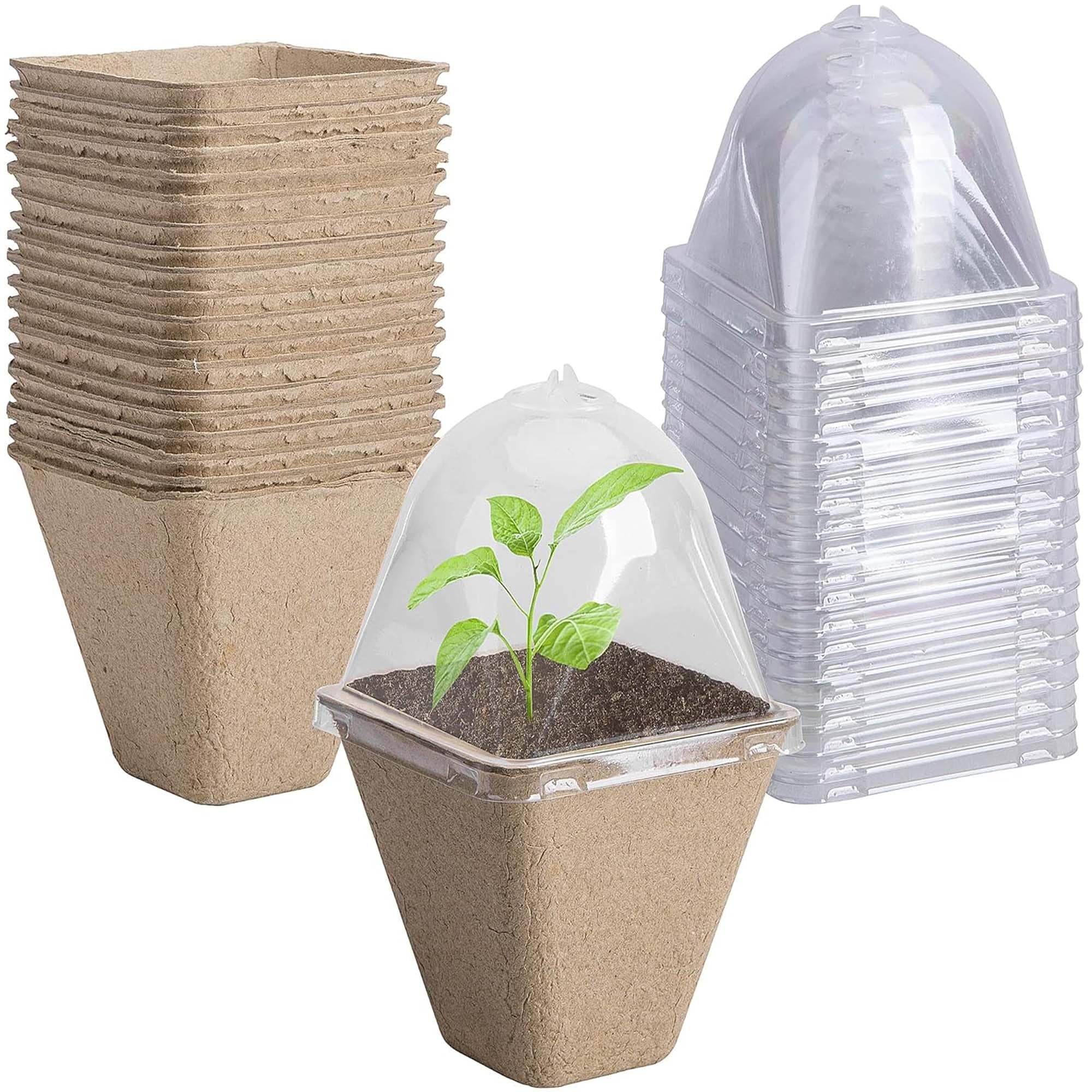 40 planter POTS for seedlings - 3.1 "square planter nursery POTS with ...
