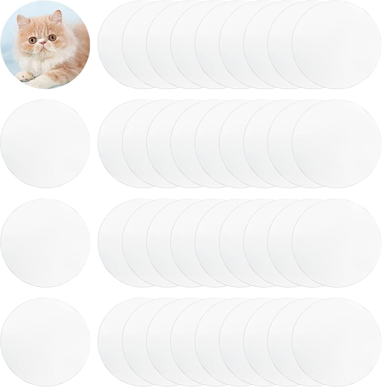 40 set 1.35" Sublimation Blank 40pcs Aluminum Stickers Sublimation ...