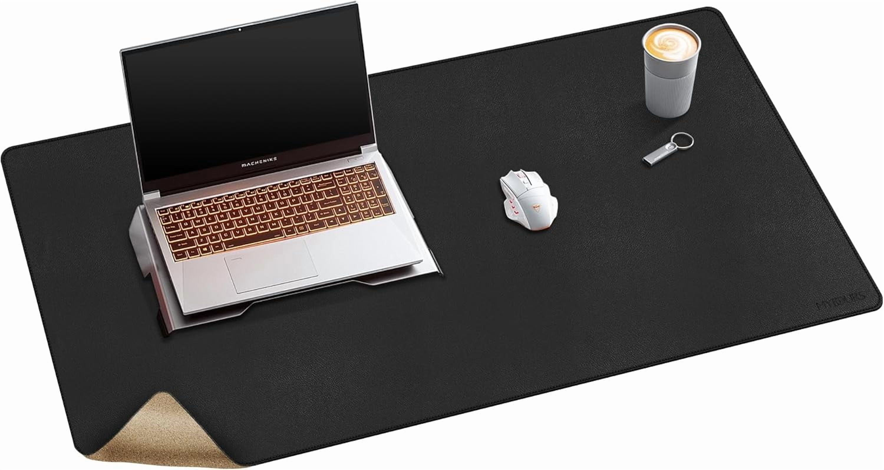 40" x 20" Extra Large Desk Mat, PU Leather & Cork Desk Pad, Large XXL ...
