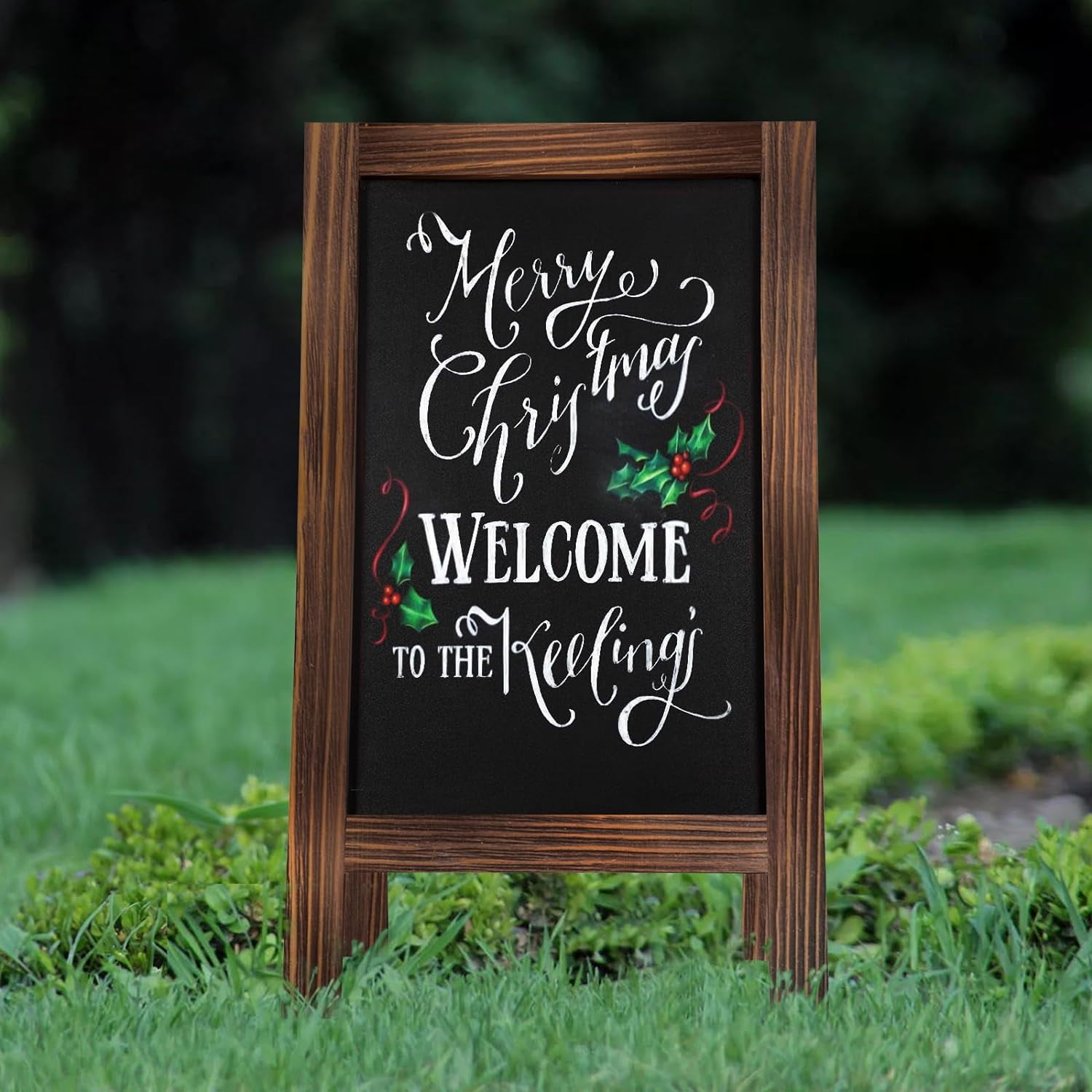 40" x 22" Large Rustic Chalkboard Sign, A Frame Sturdy Wide Edged Solid ...