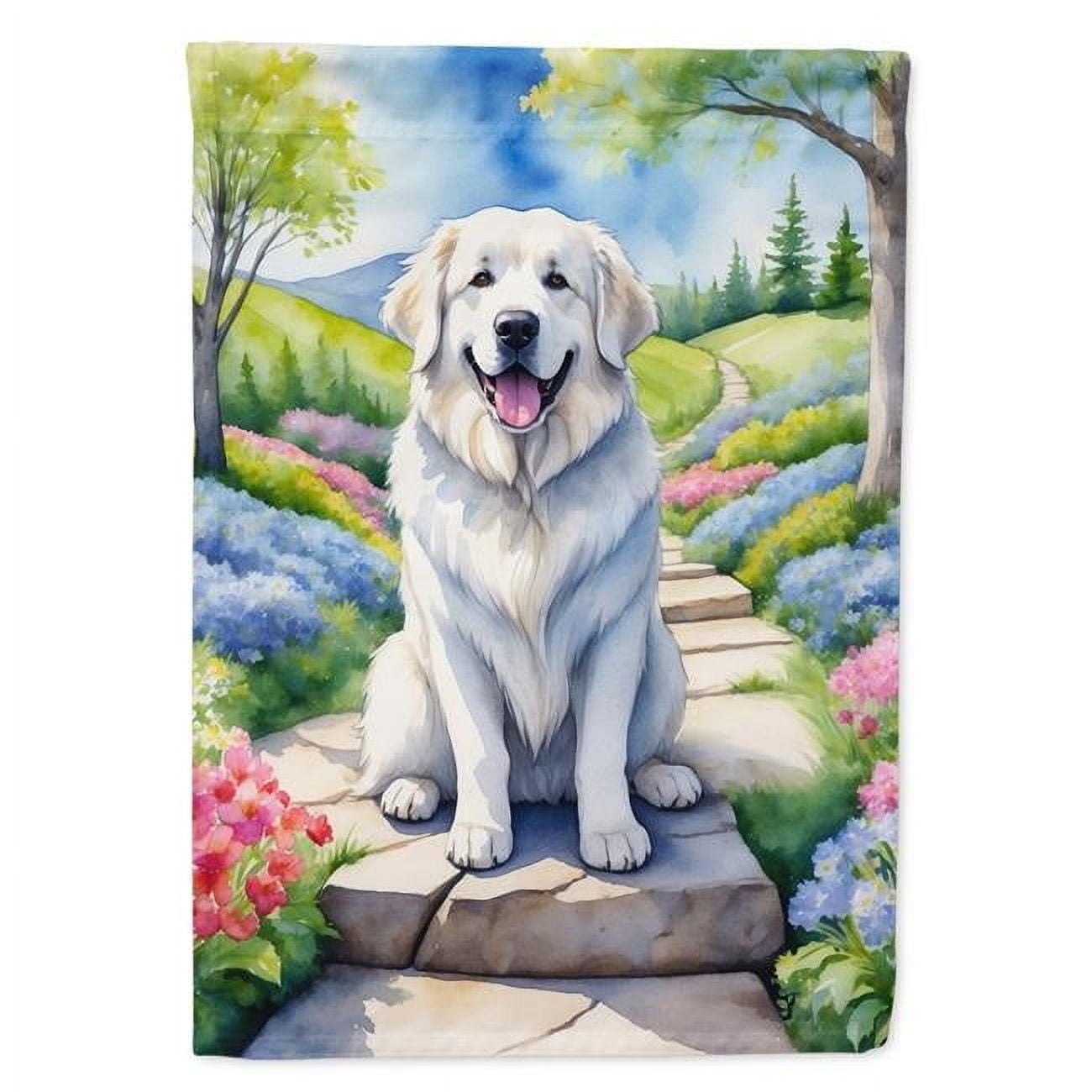 40 x 28 in. Great Pyrenees Spring Path House Flag - Walmart.com