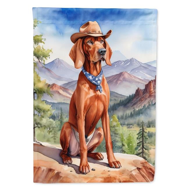 40 x 28 in. Redbone Coonhound Cowboy Welcome House Flag - Walmart.com