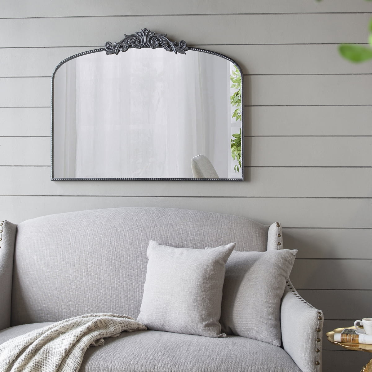 40" x 31" Large Arch Mirror with Baroque Inspired Frame Classic Design ...