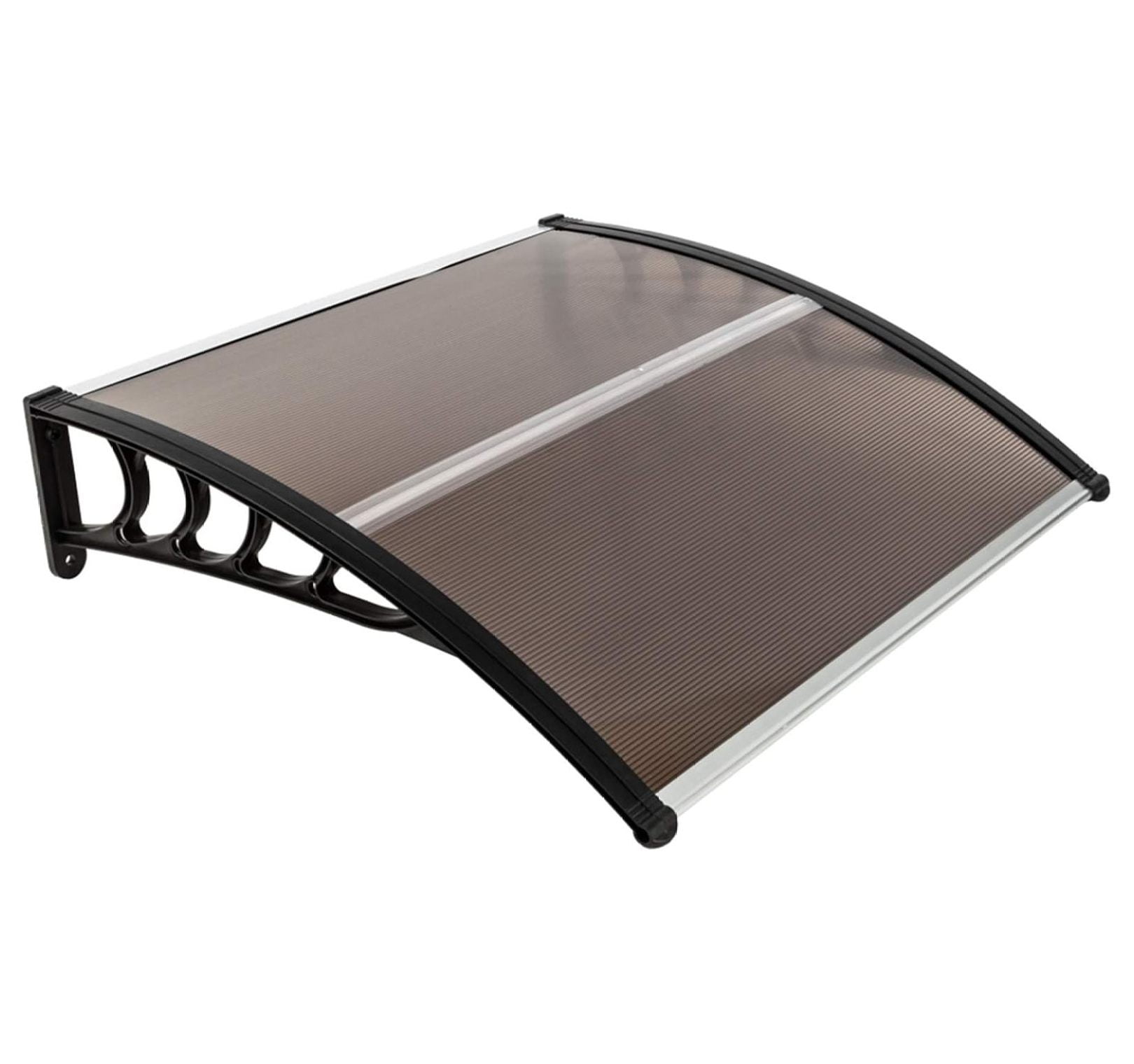 40"x 40" Polycarbonate Window Door Awning with Black Bracket Overhead ...