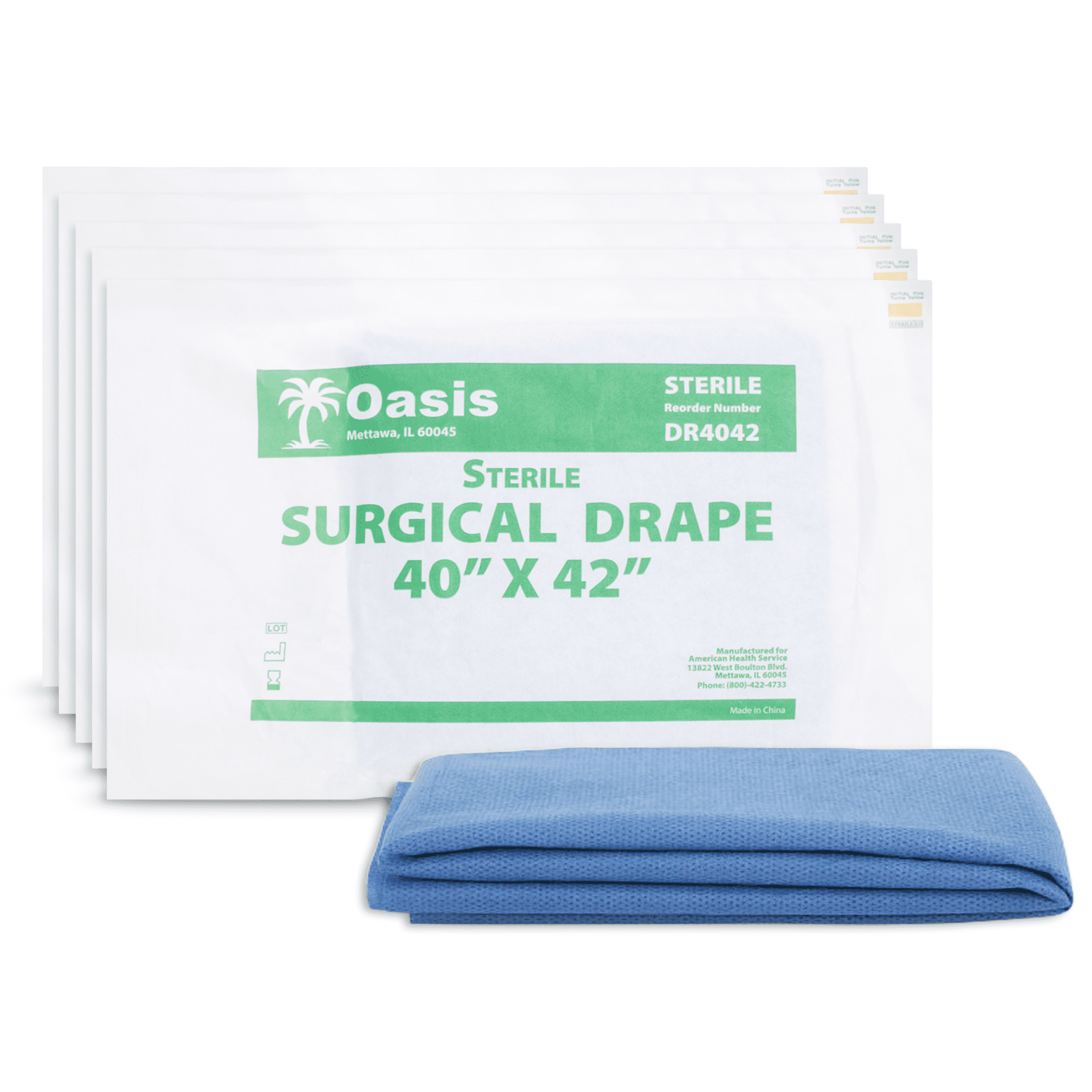 40” x 42” Procedure Drape, 25 Count, Sterile, 3-Ply Non-Woven Material ...
