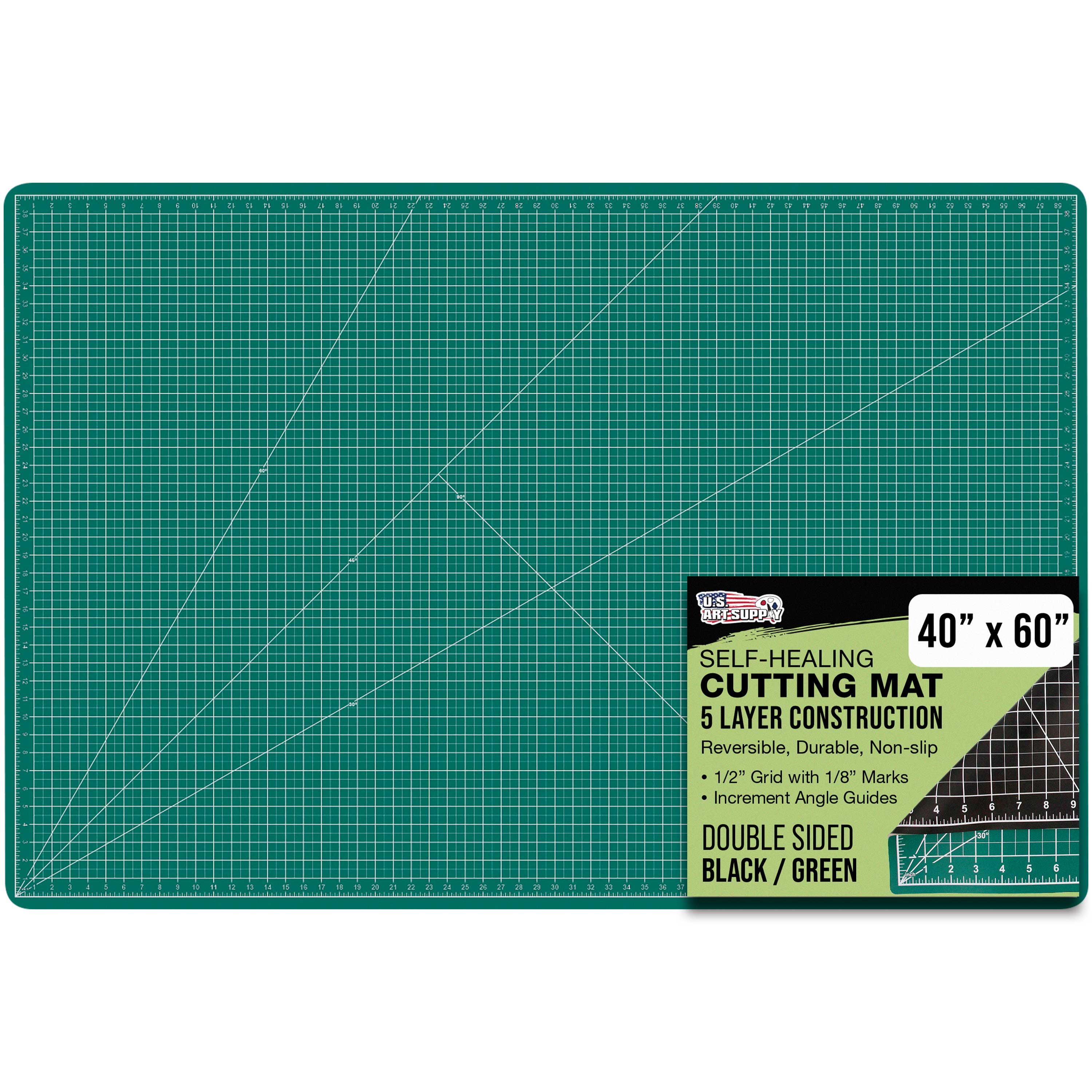U.S. Art Supply 40" x 60" Self-Healing Cutting Mat 5-Ply - Double-Sided ...