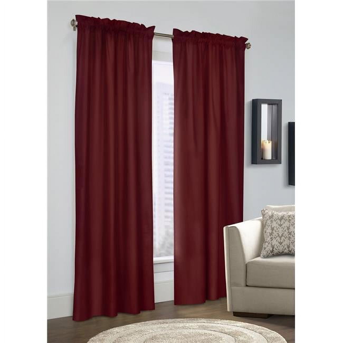 40 x 63 in. Prescott Pole Top Curtain Panel Window Dressing, Burgundy ...