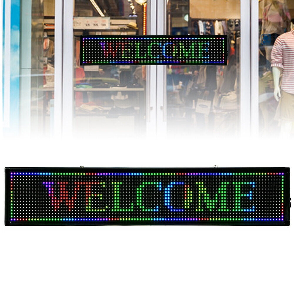 40 x 8 inch Led Sign, Seven-Color Led Scrolling Sign, Digital Display ...