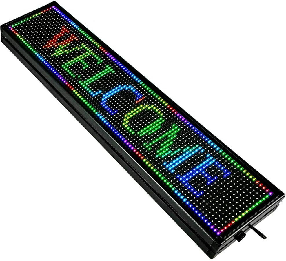 40 x 8 inch Led Sign, Seven-Color Led Scrolling Sign, Digital Display ...