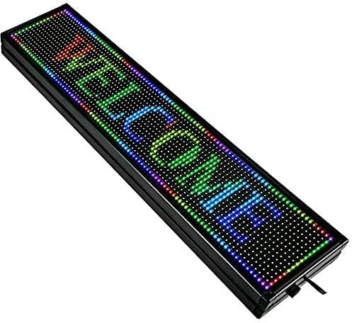 40 x 8 inch Led Sign, Seven-Color Led Scrolling Sign, Digital Display ...