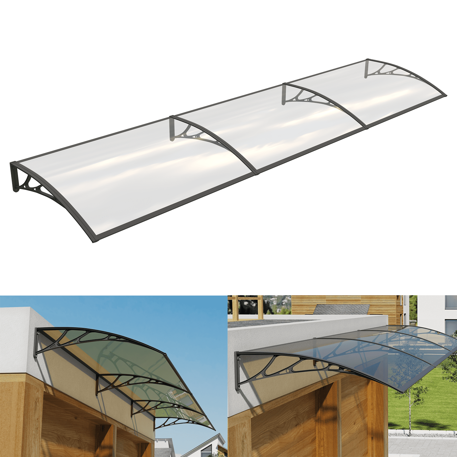 40"x 80" Window Awning Canopy Door Entrance Patio Cover Solid Sheet ...