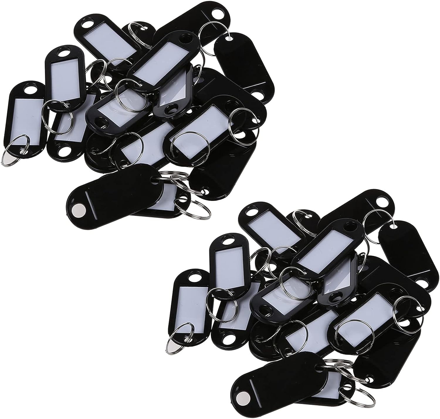 40 x Key Tags Split Ring Key Rings Black - Walmart.com