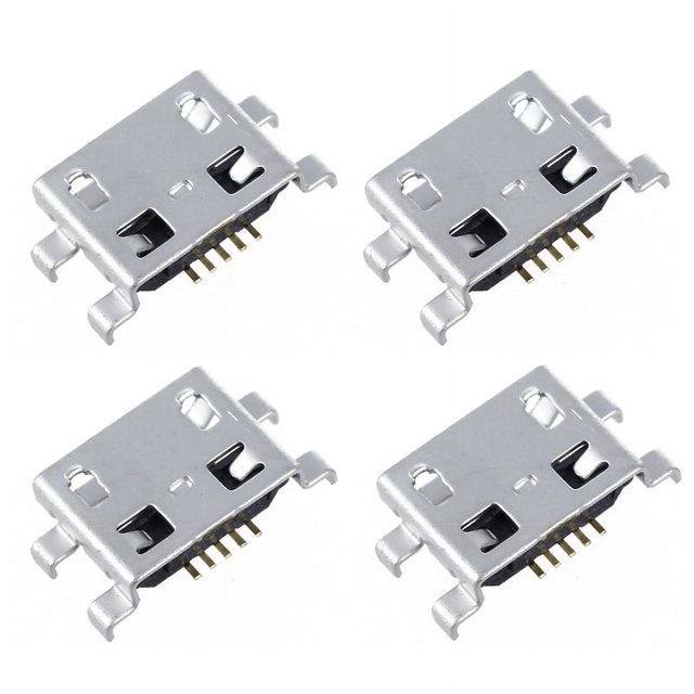40 x Type B Female Silver Mini USB 5 Pin Socket Charger Mount ...