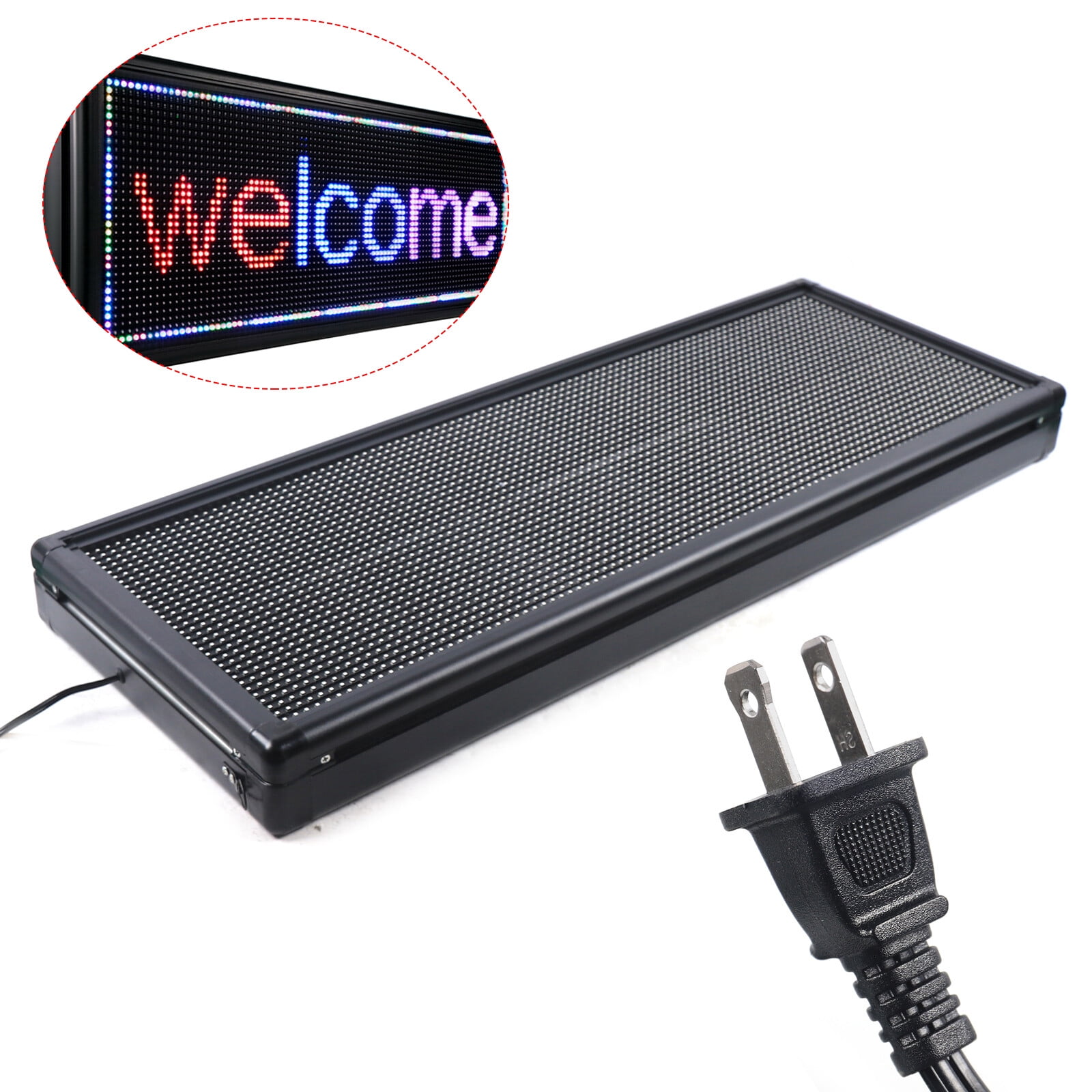 40“x15” LED SIGN 3-COLOR PROGRAMMABLE LED SCROLLING MESSAGE BOARD SIGN ...