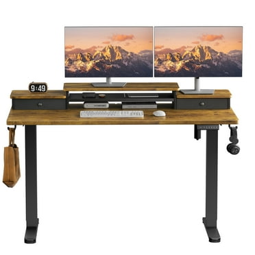 Uprite Ergo Sit2Stand Standing Desk Converter – Dual Monitor Mount ...