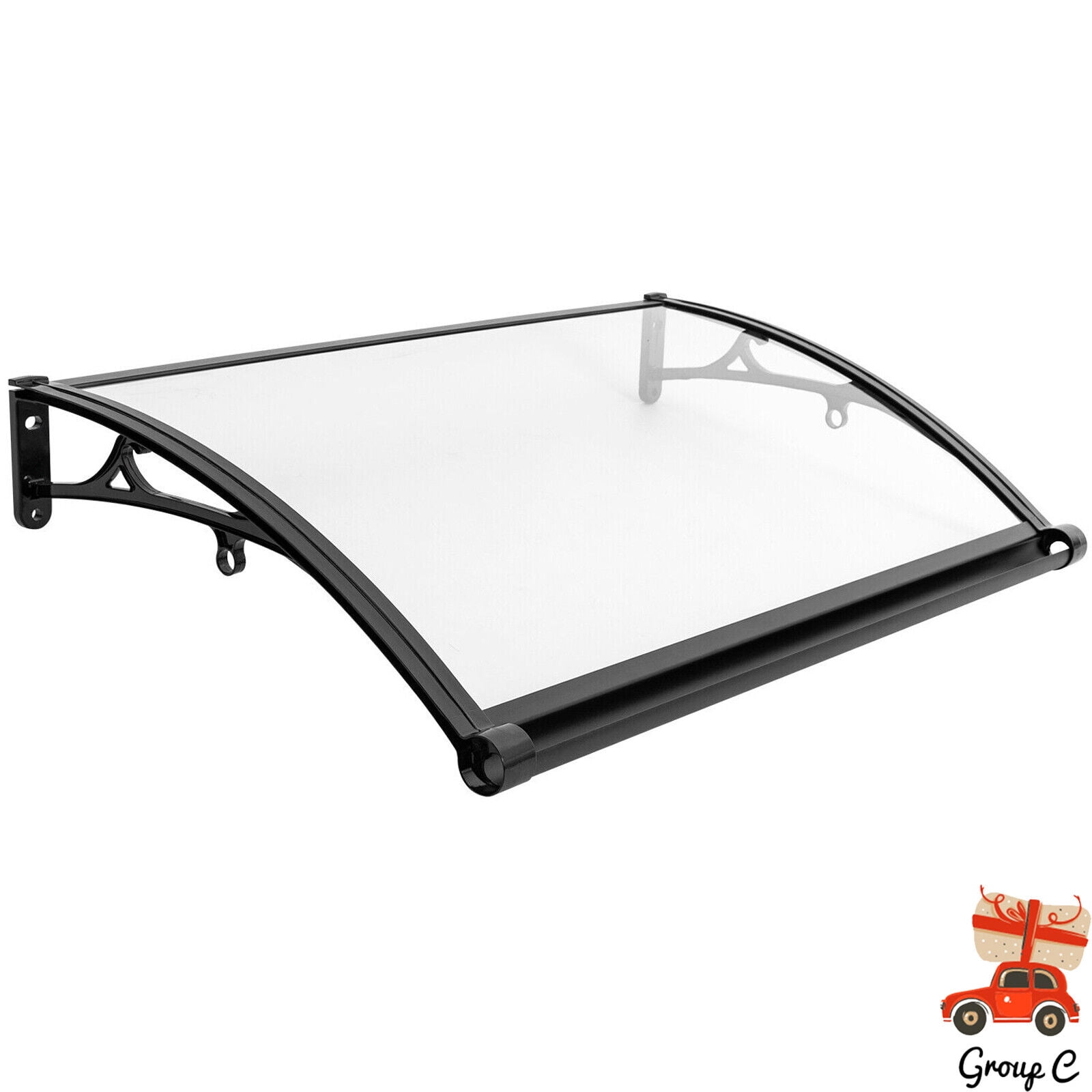 40"x24" Window Awning Seamless Front Door Shade Outdoor Patio Cover ...