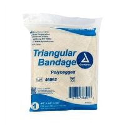 40"x40"x56" Triangular Bandages w/ 2 Safety Pins - 1 Qty /Package - 2 ...