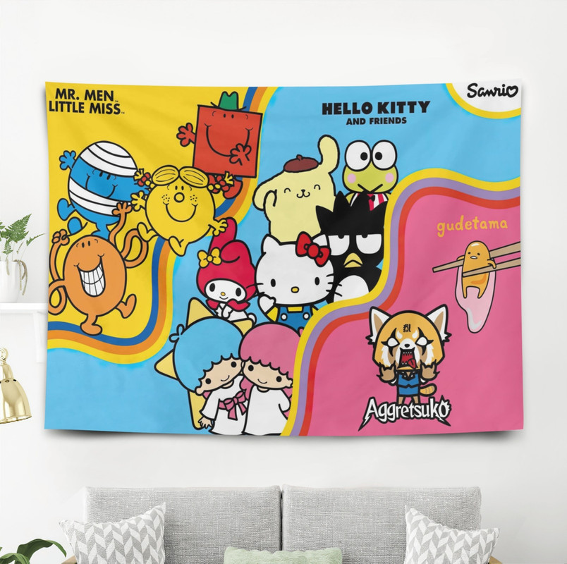 40"x60" Sanrio Hello Kitty and Friends Cartoon Tapestry for College ...