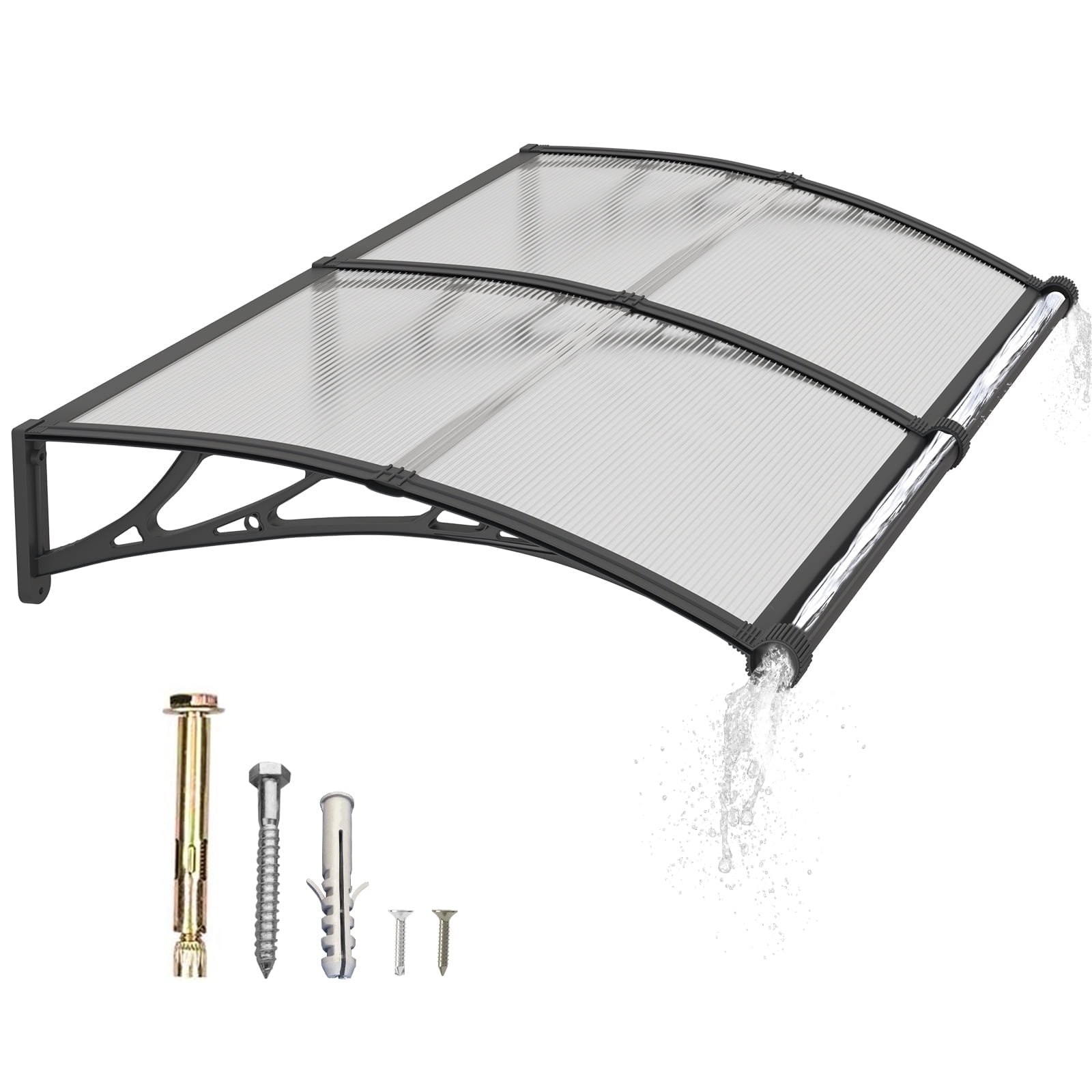 GUANSU-CN Window Awning Door Canopy, 40"x60", UV Rain Snow Sunlight ...