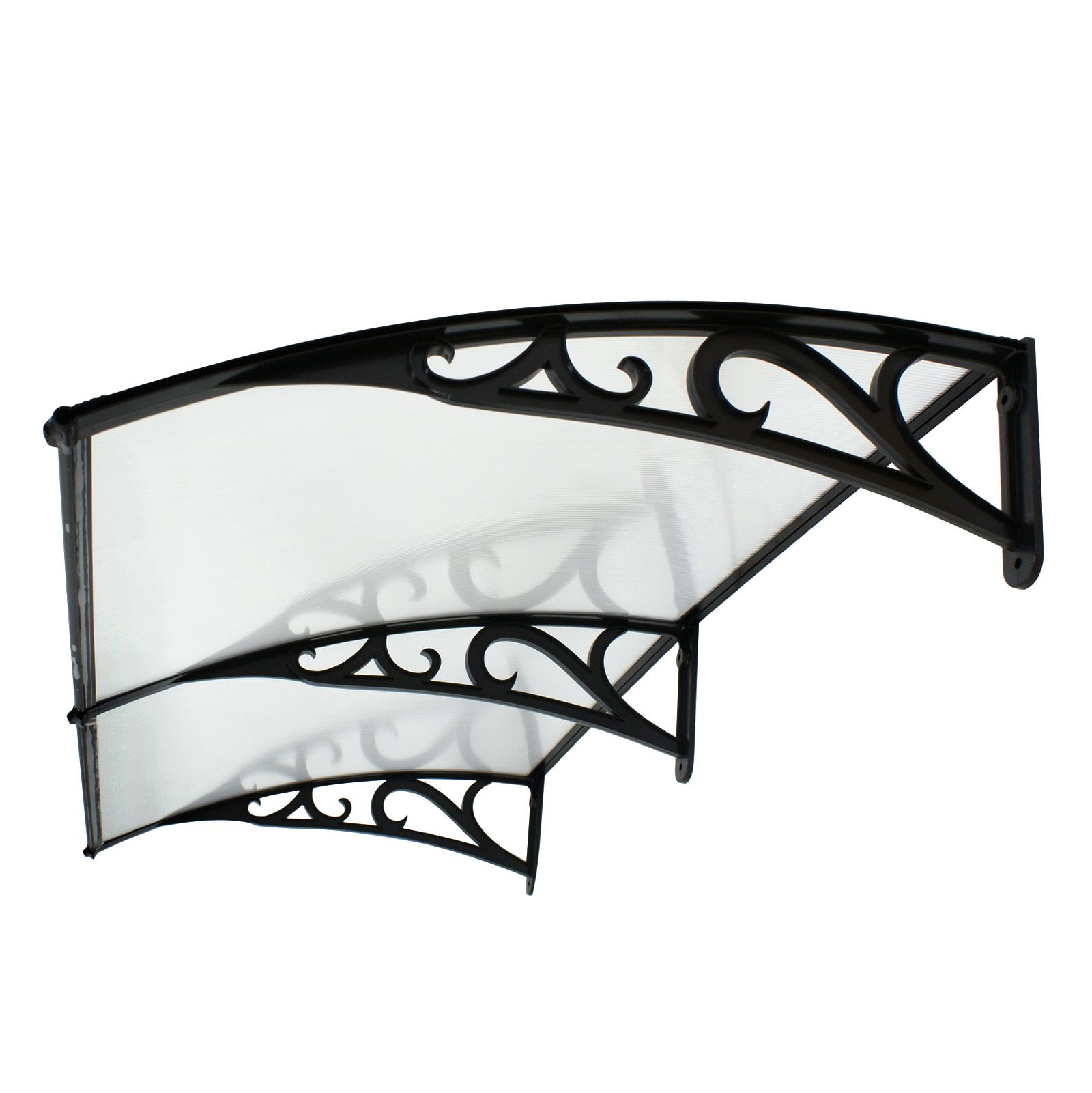 40"x80" Front Door Awning Canopy, Polycarbonate Overhead Cover for ...