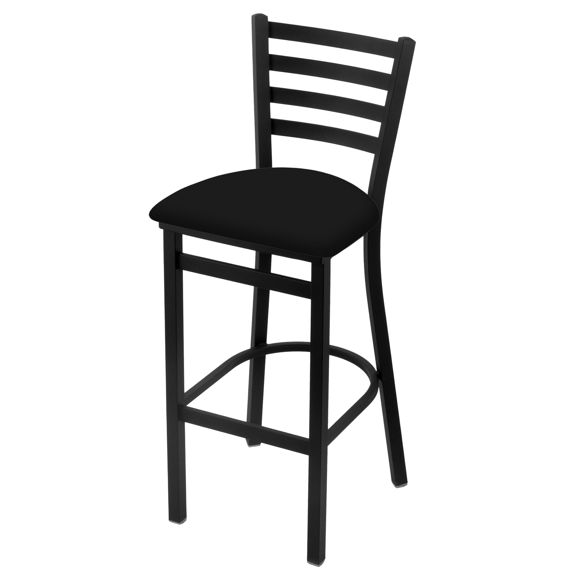 400 25" Stationary Counter Stool with Black Wrinkle Finish and Medium ...