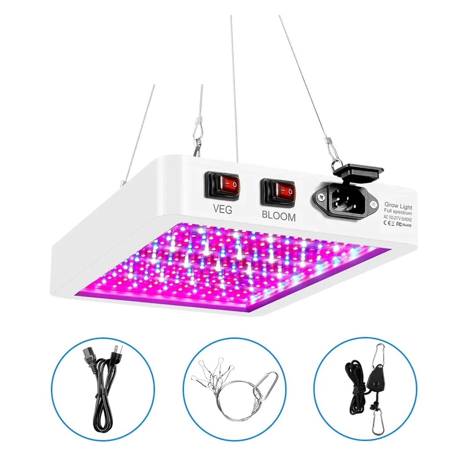 400/500W Full Spectrum LED Growing Light IP65 Plant Bulbs Hydroponic ...