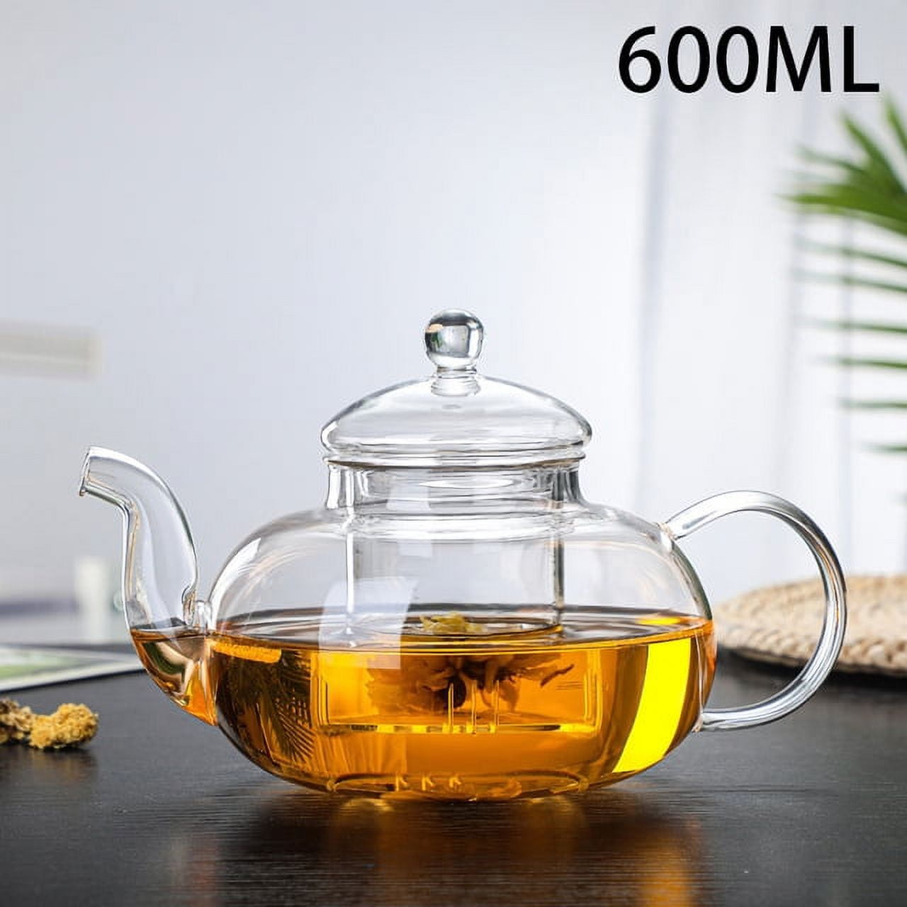 400/600/800/1000ml Heat Resistant Glass Tea Pot With Infuser Herbal ...