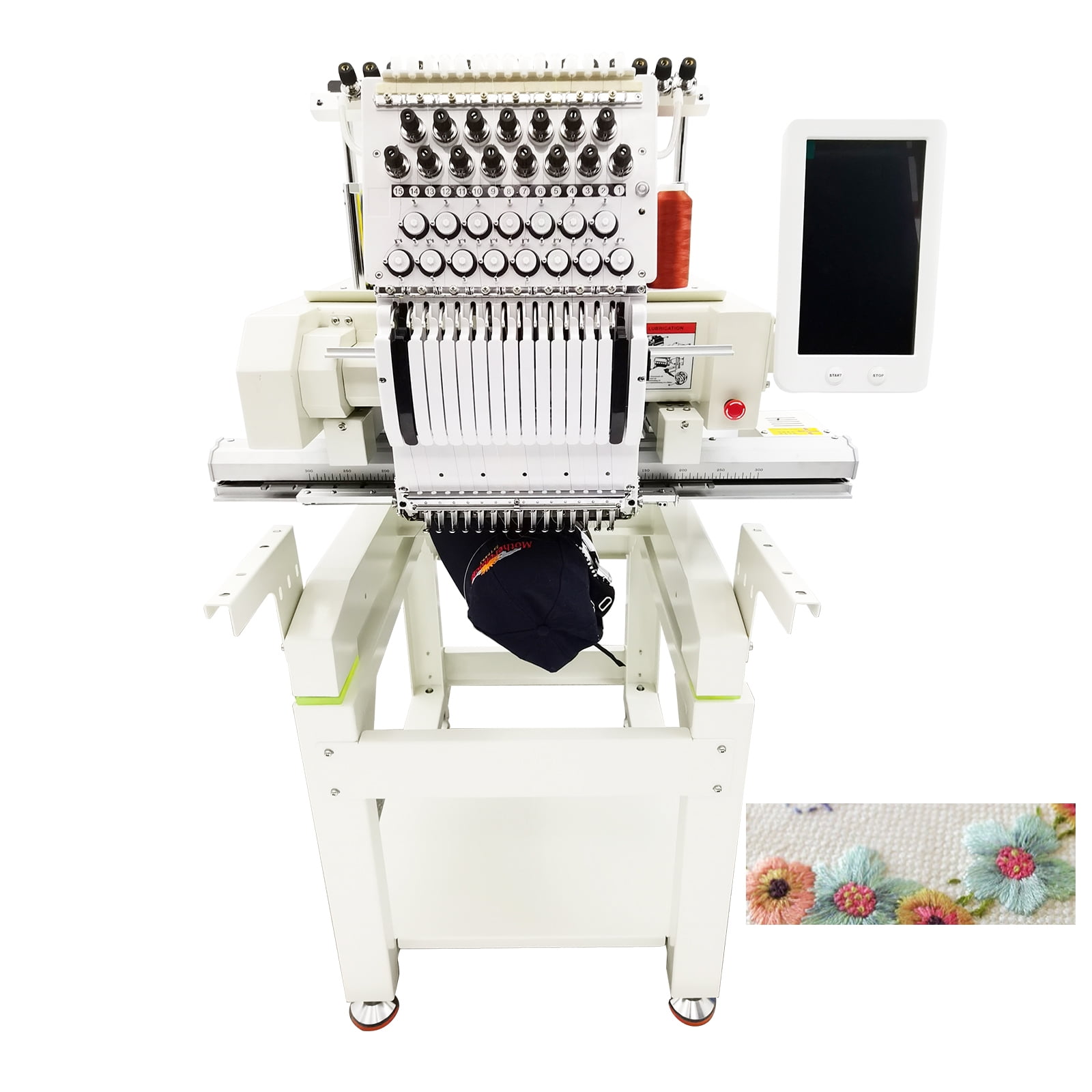 400*600MM Single-Head 15-Needle Embroidery Machine Hat Garment ...