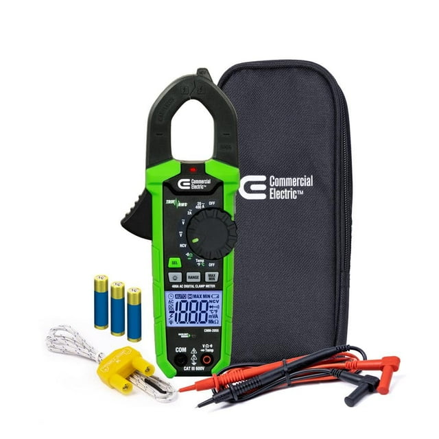 400 Amp AC True RMS Digital Clamp Meter with Temperature - Walmart ...