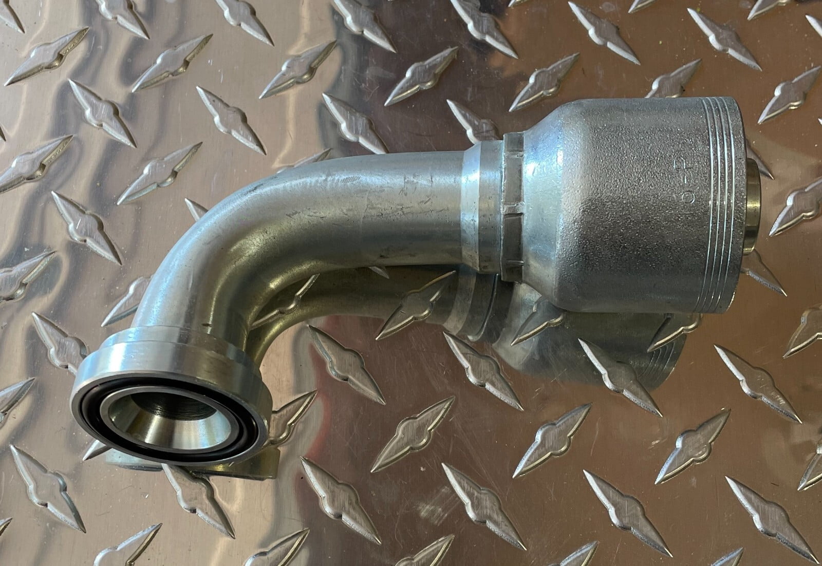 400-CD61-90-12-12 PARKER STYLE 4 WIRE CRIMP FITTING 3/4" HOSE X 3/4 ...