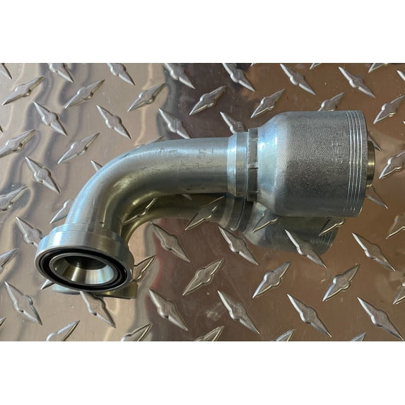 400-CD61-90-12-12 PARKER STYLE 4 WIRE CRIMP FITTING 3/4" HOSE X 3/4 ...