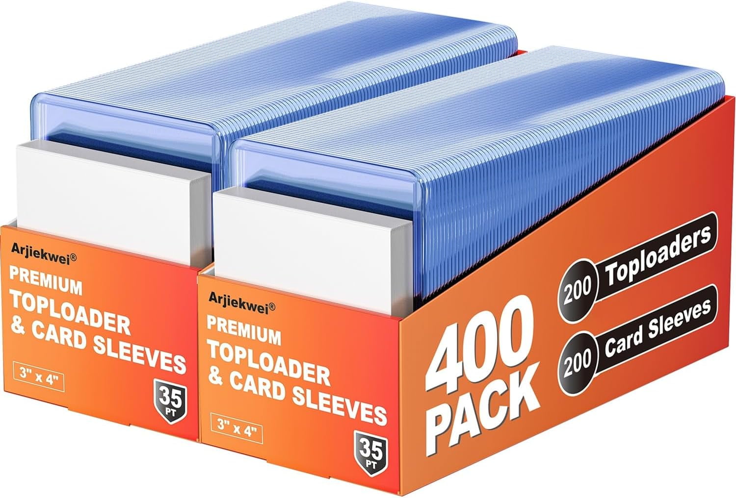 400 Card Sleeves Top Loaders for Cards, 3"X4" Baseball Cards Protectors ...