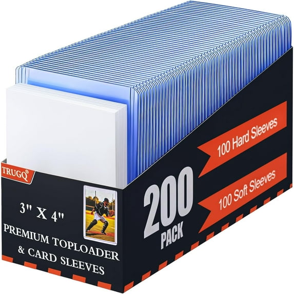 400 Card Sleeves Toploads for Cards,3" x 4" Baseball Card Protectors ...