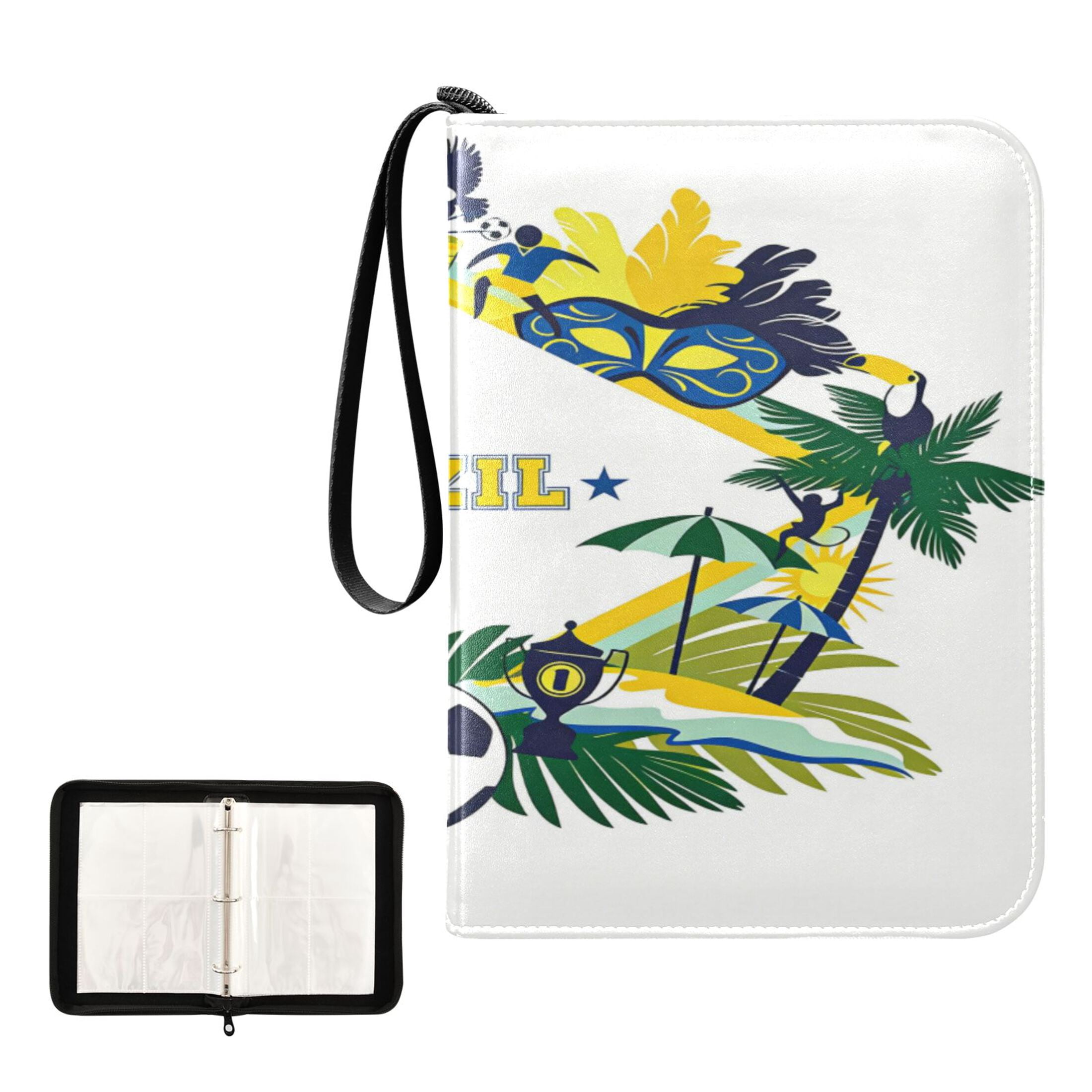 400 Cards Trading Card Binder with 50 Removable Sleeves, Portable Game ...