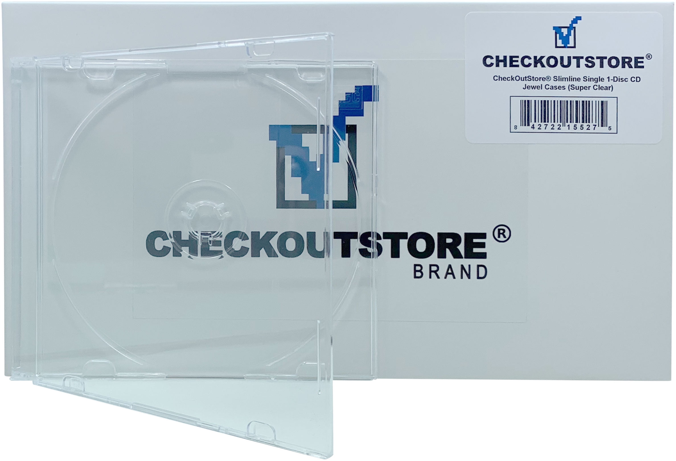(400) CheckOutStore Slimline Single 1-Disc CD Jewel Cases (Super Clear ...