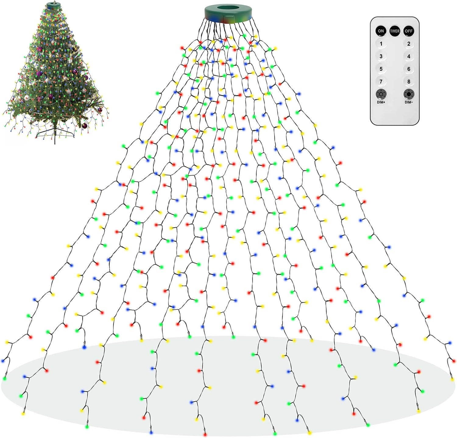 400 Christmas Tree Lights, Christmas Lights with 8 Light Modes & Memory ...
