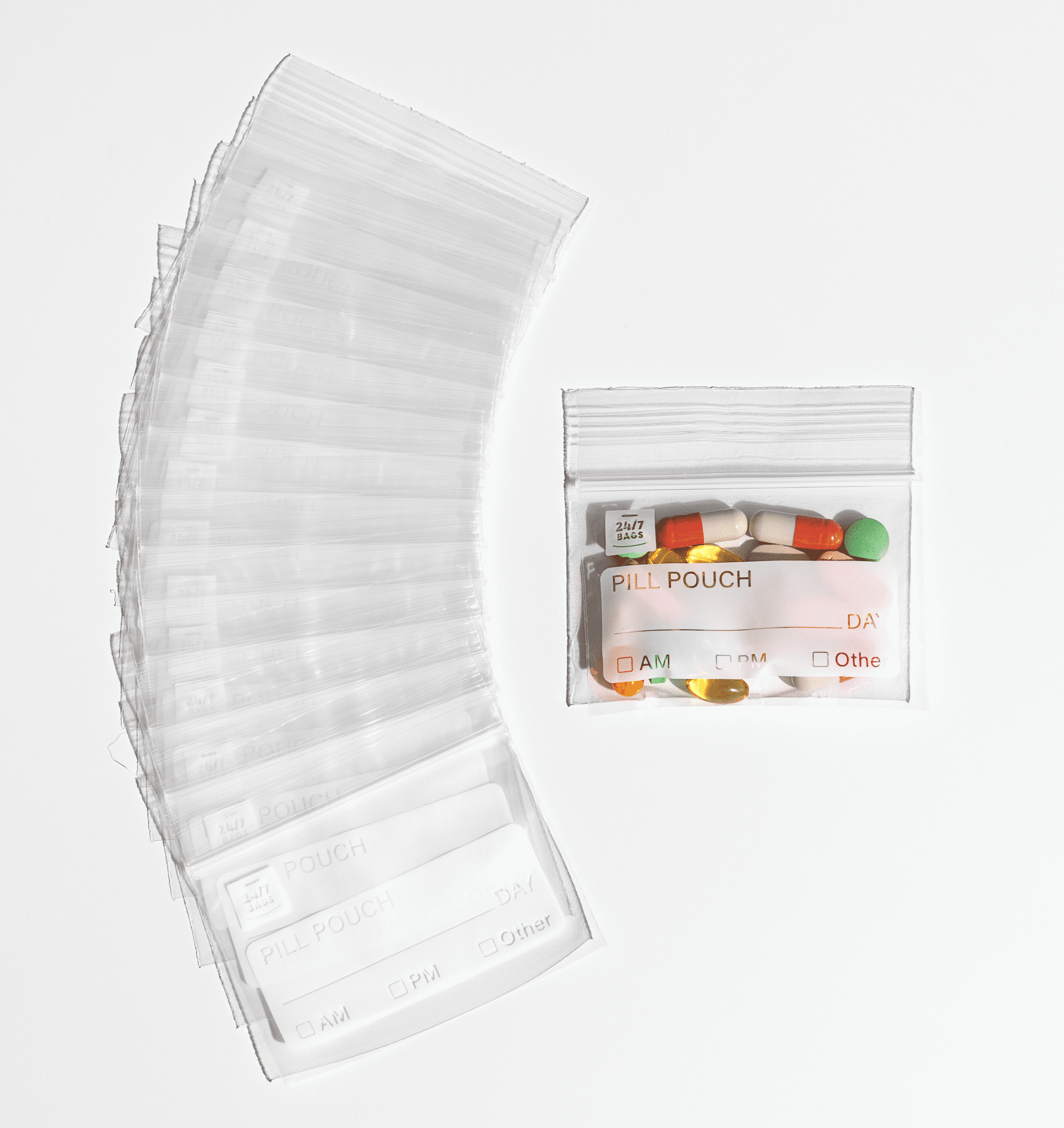 400 Count- Pill Bag 3"x2.75", BPA-Free, With Writeable Info Boxes ...