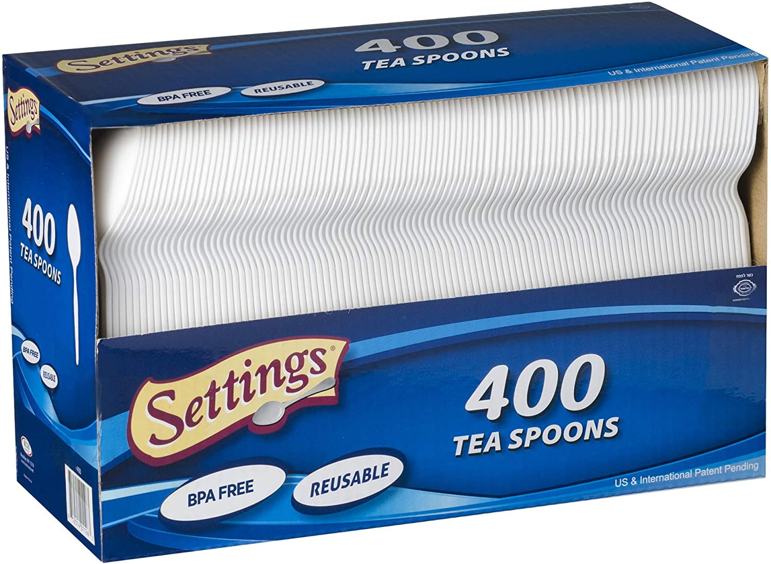 400 Count Plastic White Tea Spoons, Practical Disposable Cutlery, Great ...