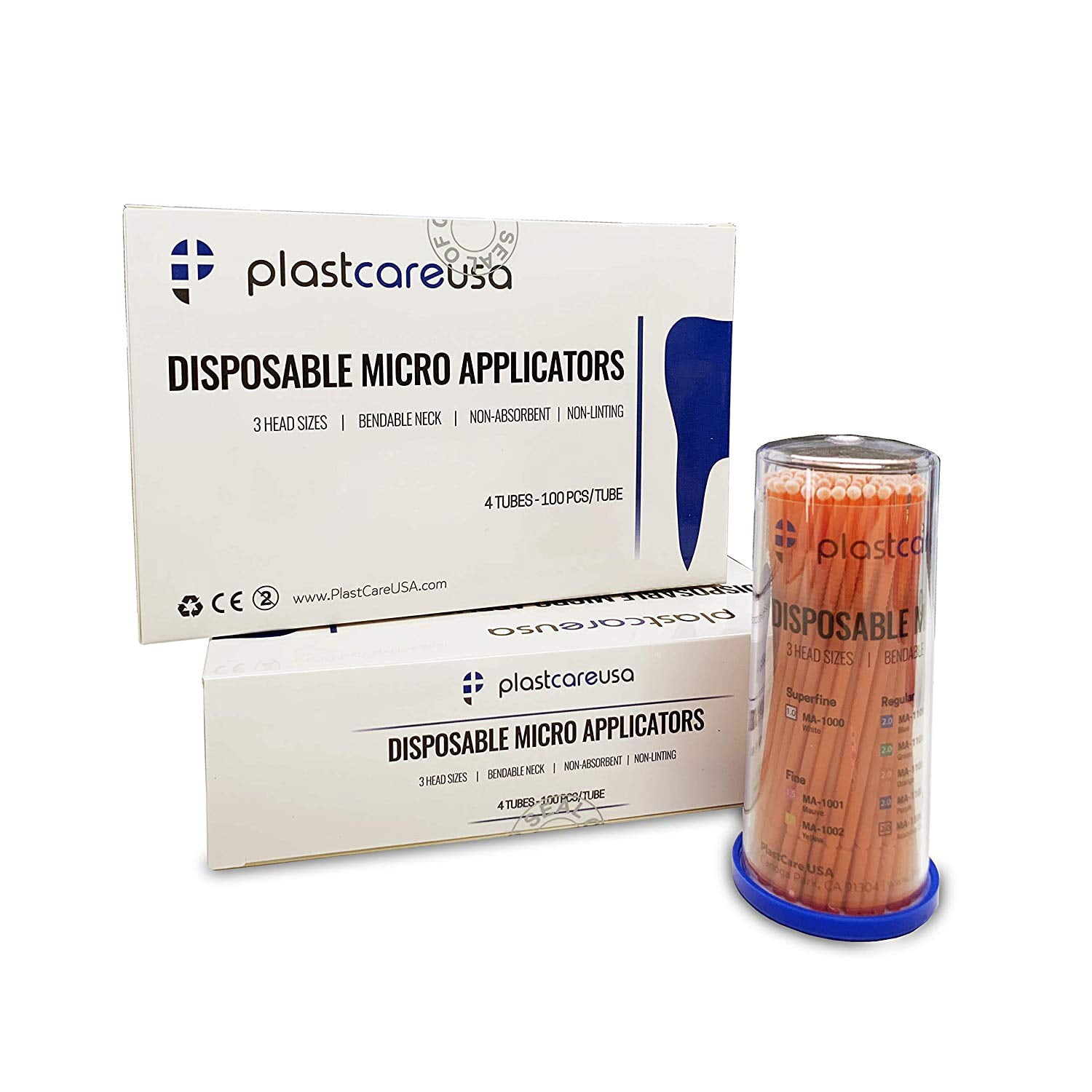 400 Disposable Micro Applicator Dental Bendable Brushes (4 Tubes ...
